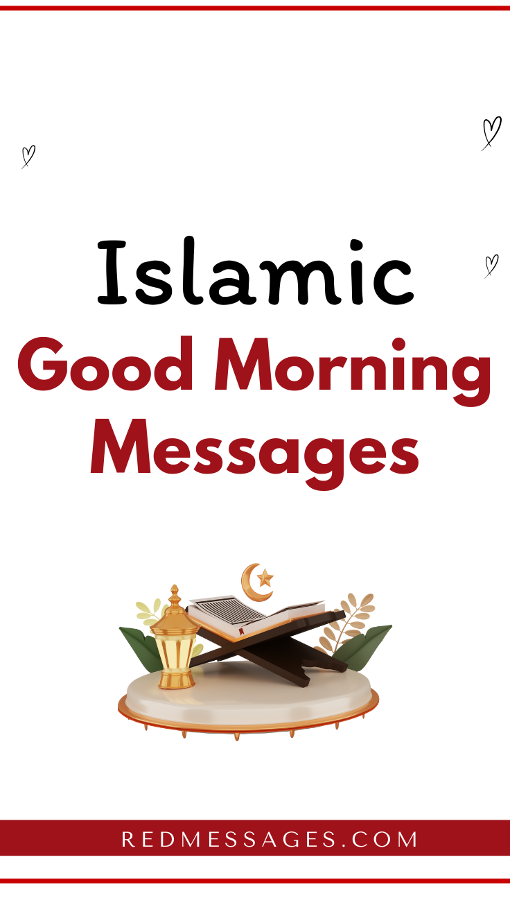 Islamic Good Morning Messages - Red Messages